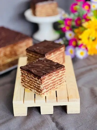 Tort Pischinger - Foi de napolitane cu ciocolată | Chef Nicolaie Tomescu